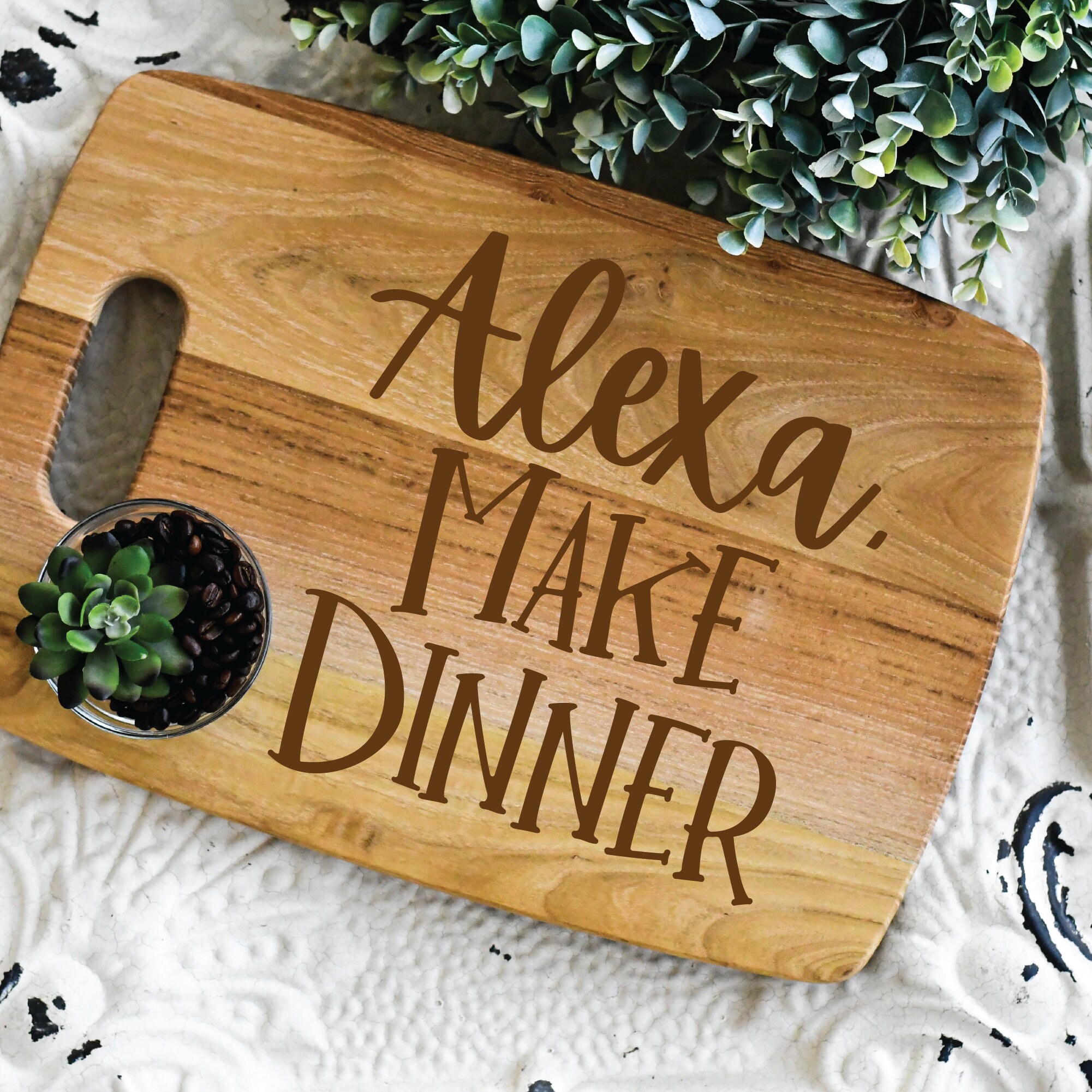 Alexa Make Dinner SVG: Farmhouse Kitchen Towel Design (digital Download ...