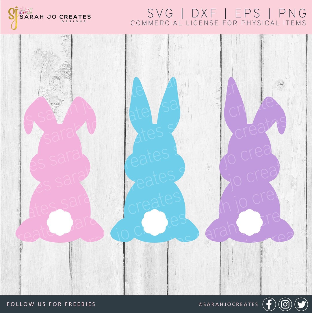 Three Bunnies SVG - Easter Svg - Easter Bunnies SVG - Easter Rabbits ...