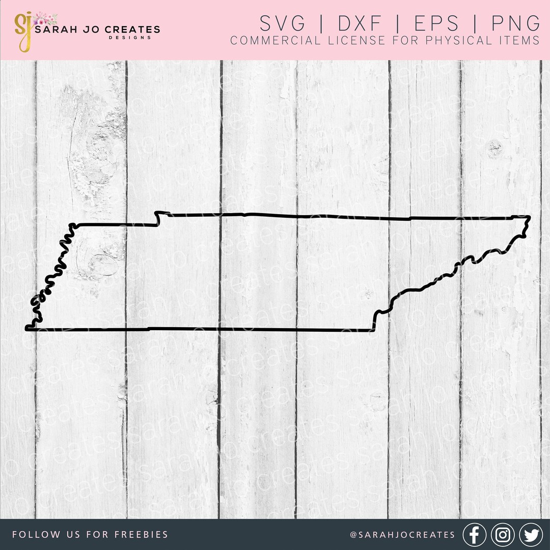Tennessee Outline SVG - Tennessee SVG - United States Svg - Tennessee ...