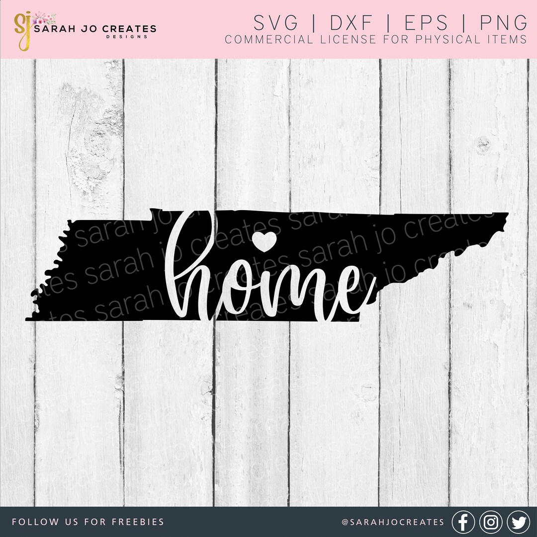 Tennessee Home State SVG Silhouette (digital Download) - Etsy