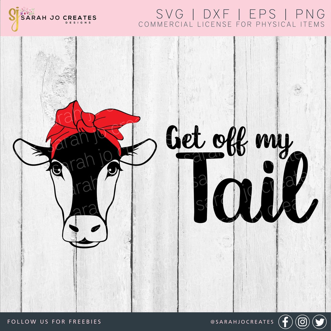 Get off My Tail Cow SVG - Get off My Tail SVG - Funny Car Decal SVG ...