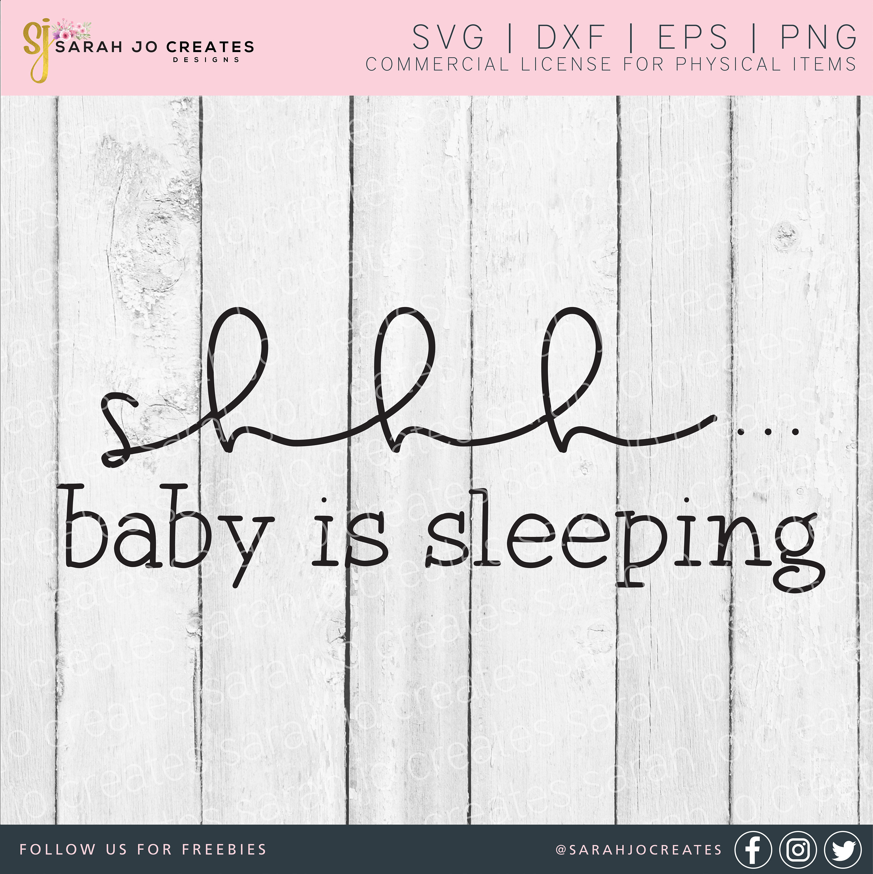 Shhh Baby Is Sleeping SVG Baby SVG Baby Nursery SVG Baby | Etsy
