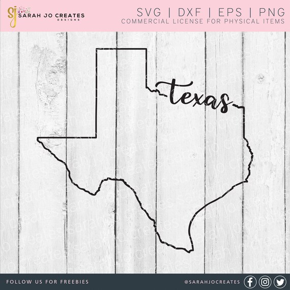 Texas State Outline SVG Texas Name SVG United States Svg | Etsy UK