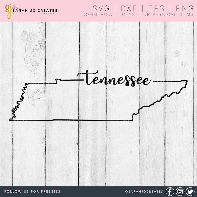 Tennessee State Outline SVG Tennessee Name SVG United - Etsy