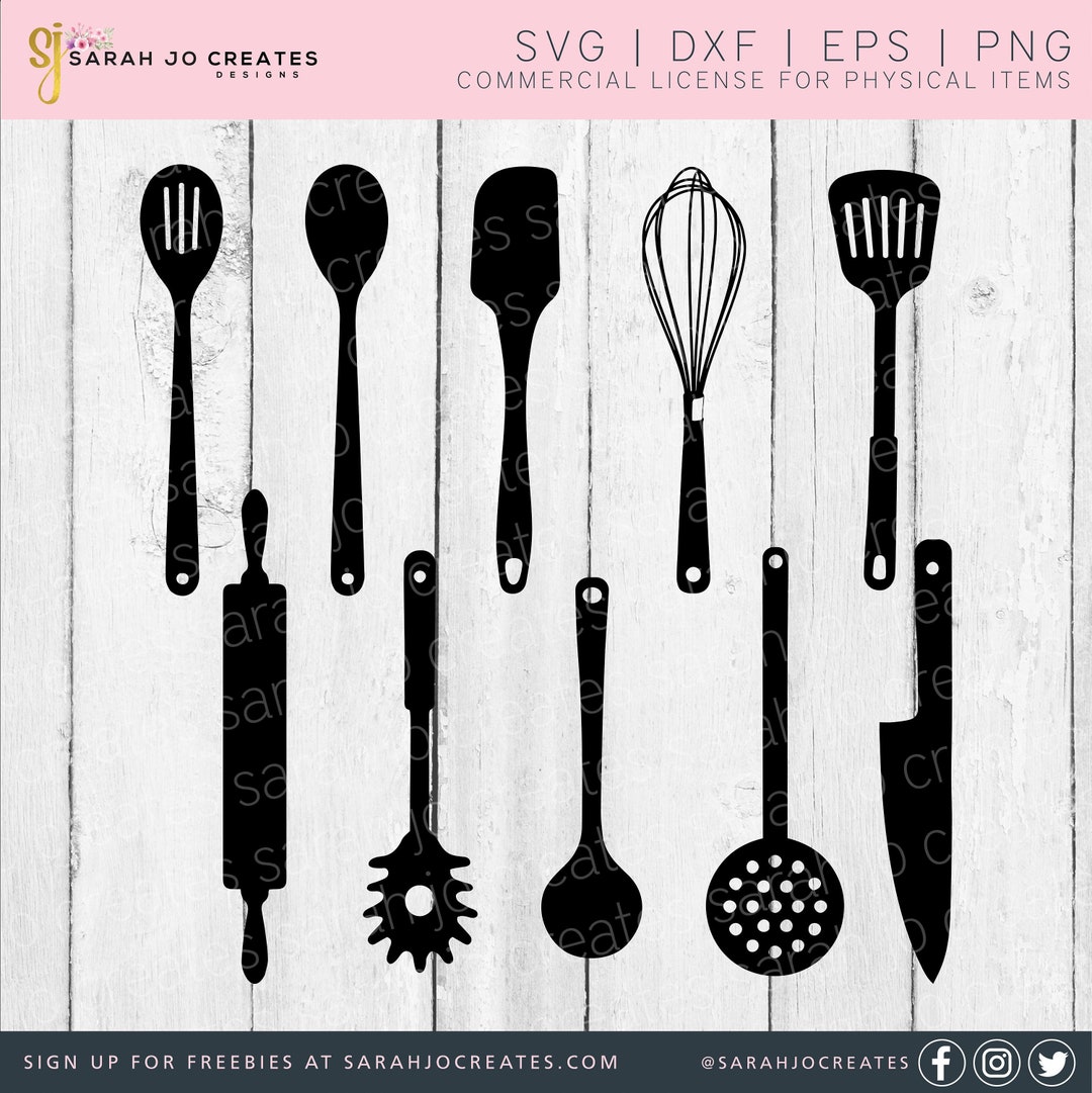 Kitchen Utensils SVG - Kitchen SVG - Farmhouse Kitchen SVG - Kitchen ...