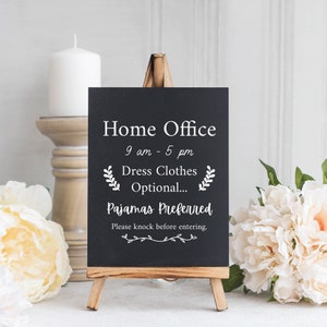 Home Office Sign SVG - Home Office SVG - Pajamas Preferred SVG - Work ...