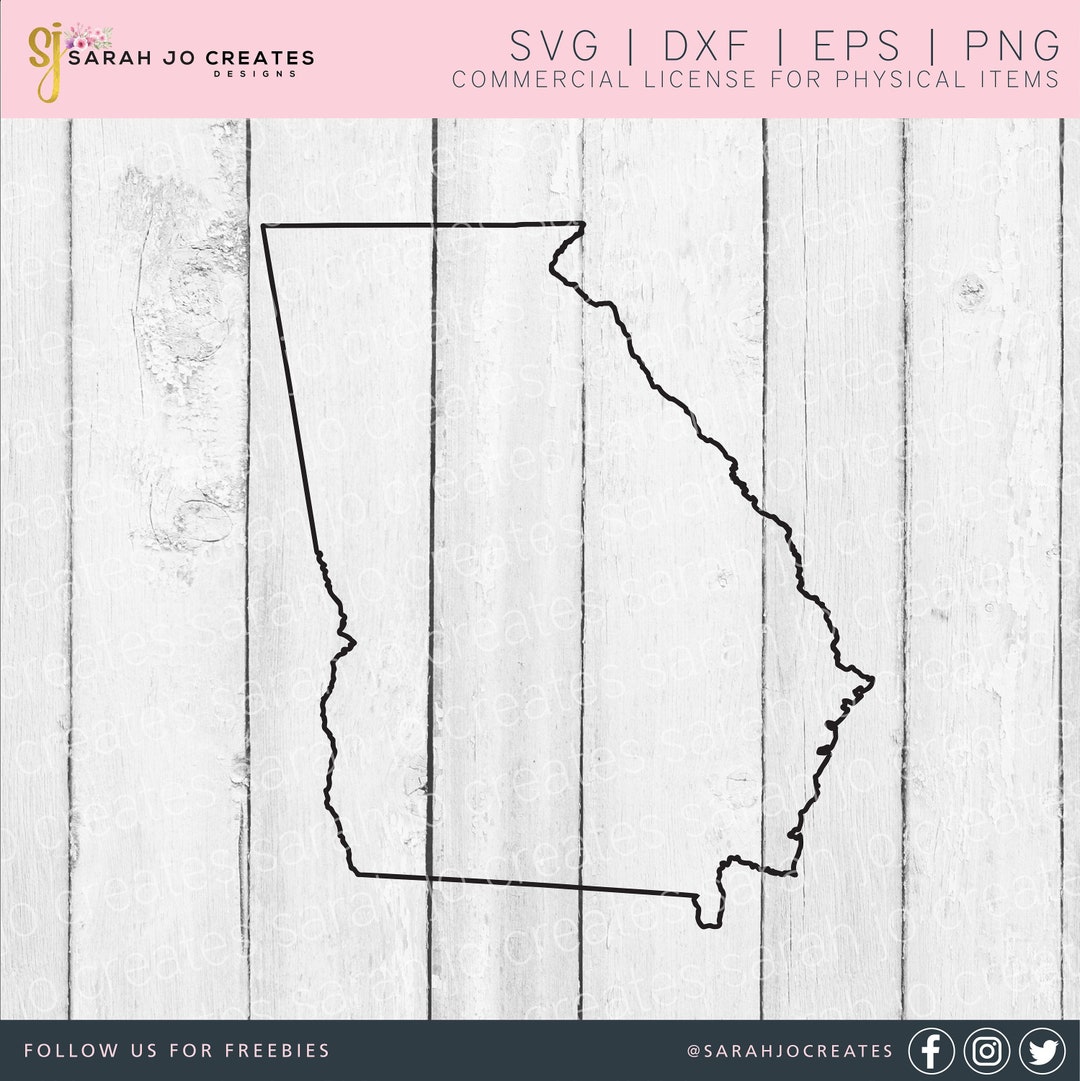 Georgia Outline SVG - Georgia SVG - United States Svg - Georgia State ...