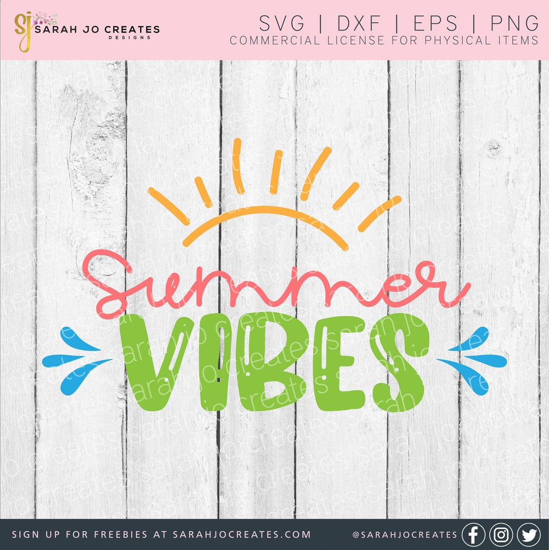Summer Vibes SVG - Sunshine Svg - Summer Svg - Pool Svg - Swimming Svg ...