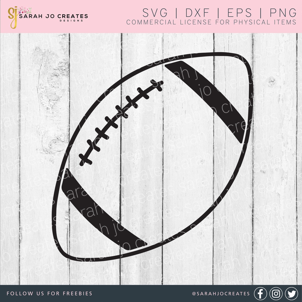 Football Outline SVG Football SVG Sports Football SVG - Etsy