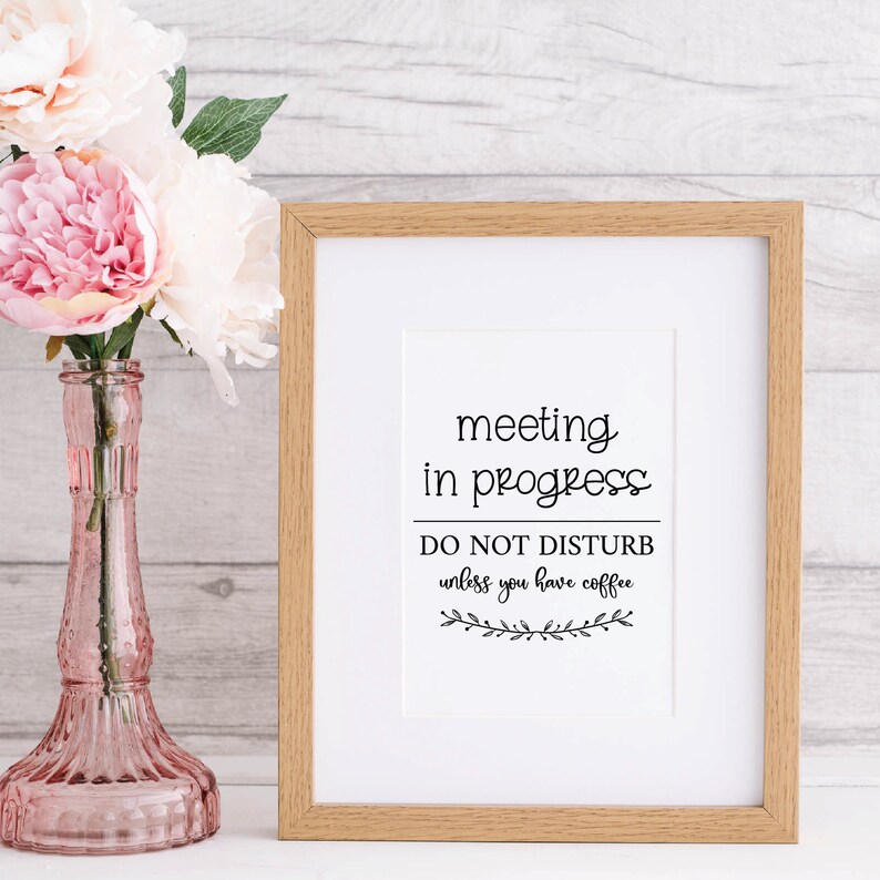Meeting in Progress SVG: Do Not Disturb Sign, Home Office (digital ...