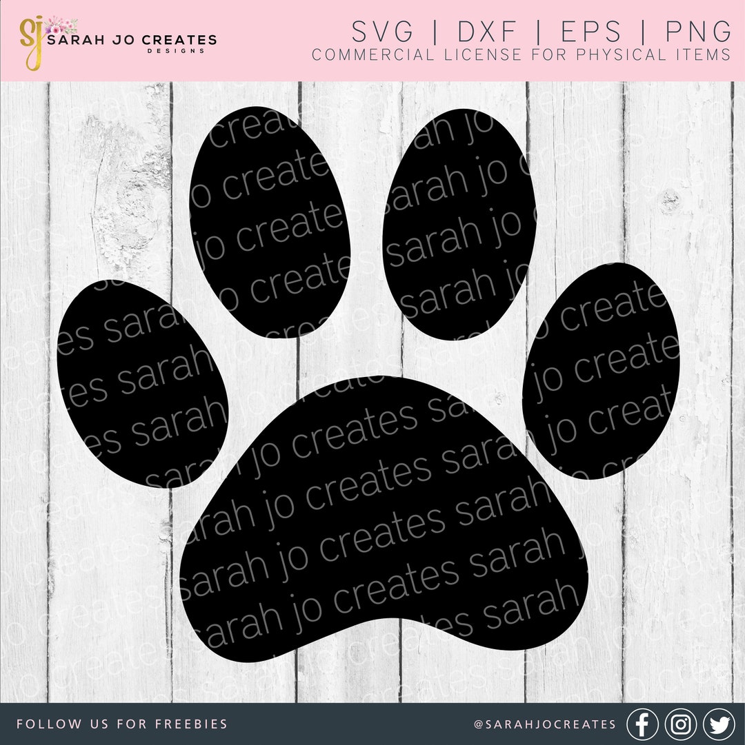 Paw Print SVG - Animal SVG - Paw Print Silhouette SVG - Dog Paw Print ...