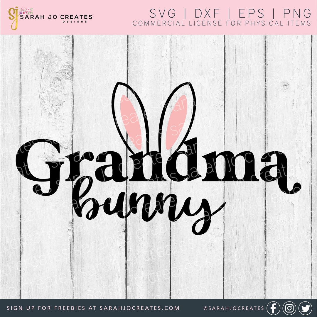 Grandma Bunny SVG - Easter Svg - Easter Bunnies SVG - Easter Rabbits ...