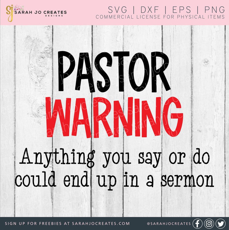 Funny Pastor Warning SVG: Sermon Sign (digital Download) - Etsy