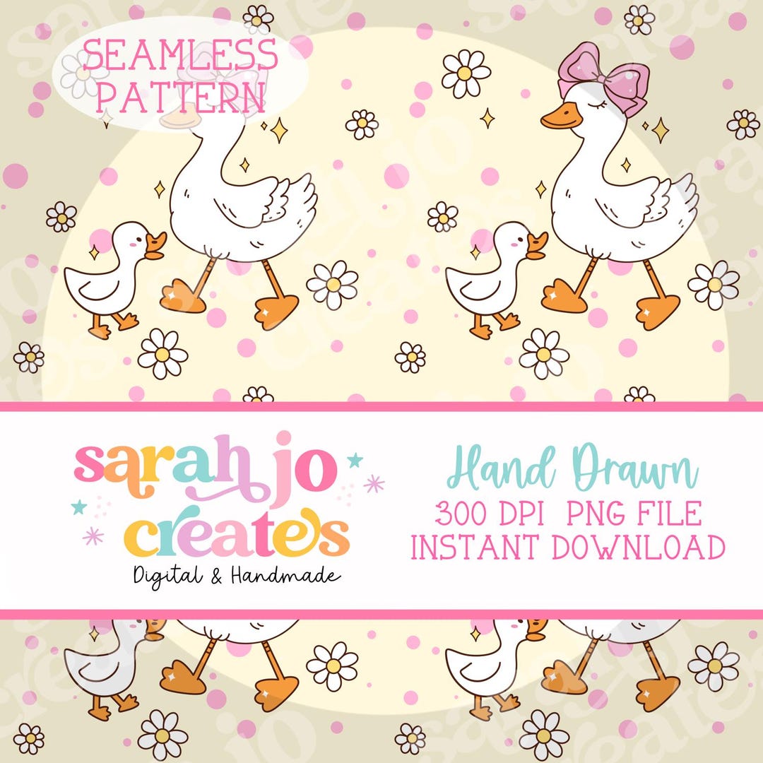 Mother Goose Seamless Pattern, Nursery Print (digital Download - Etsy