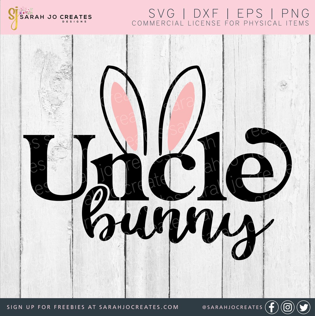 Uncle Bunny Easter SVG: Rabbits Graphic (digital Download) - Etsy