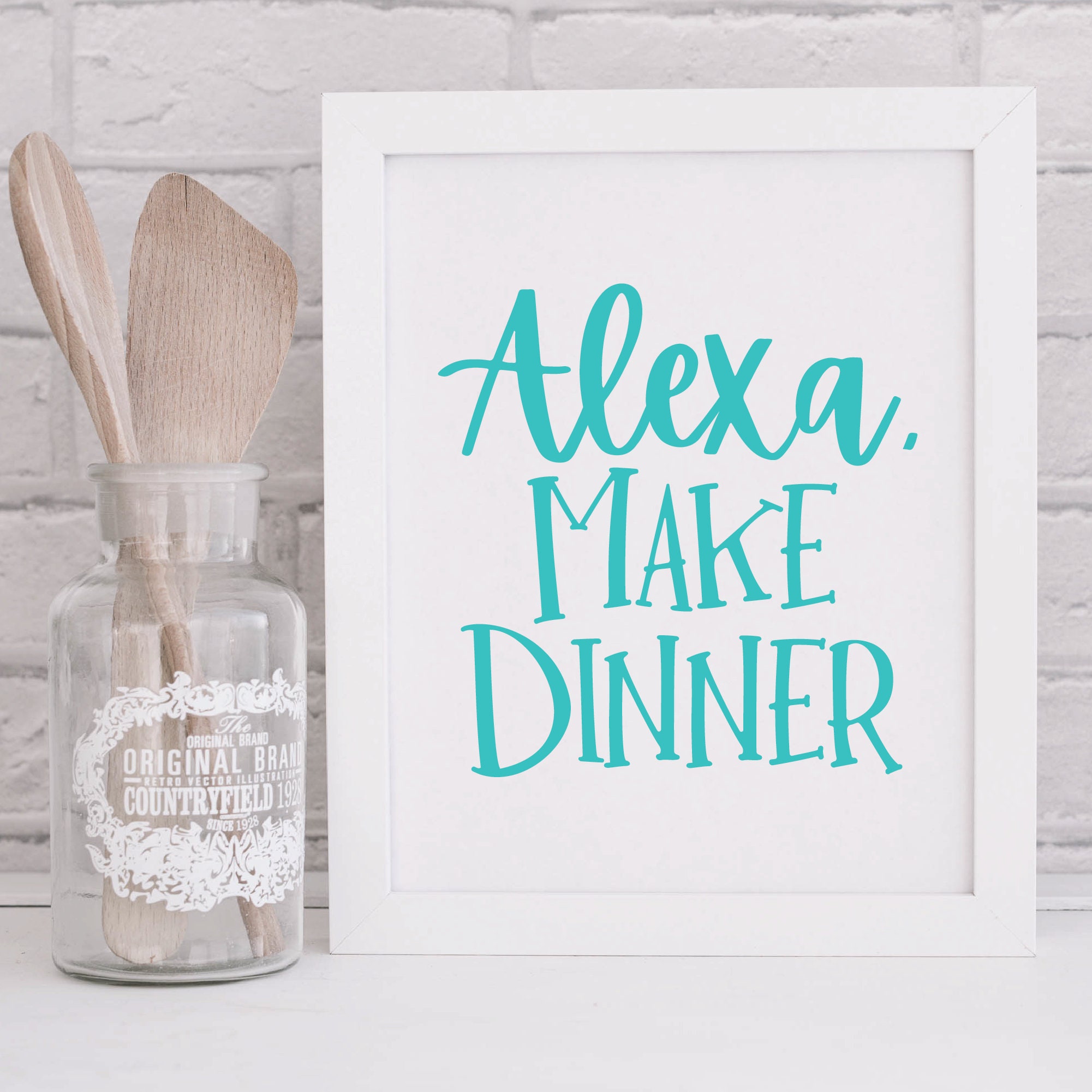 Alexa Make Dinner SVG: Farmhouse Kitchen Towel Design (digital Download ...