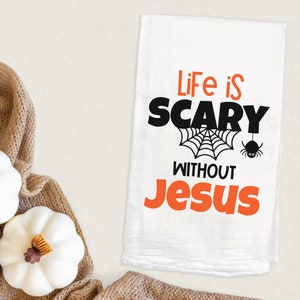 Life is Scary Without Jesus SVG: Christian Halloween Spiderweb (digital ...