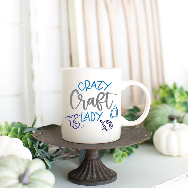 Crazy Craft Lady SVG Craft SVG Glue Gun SVG Crafting Svg | Etsy Canada