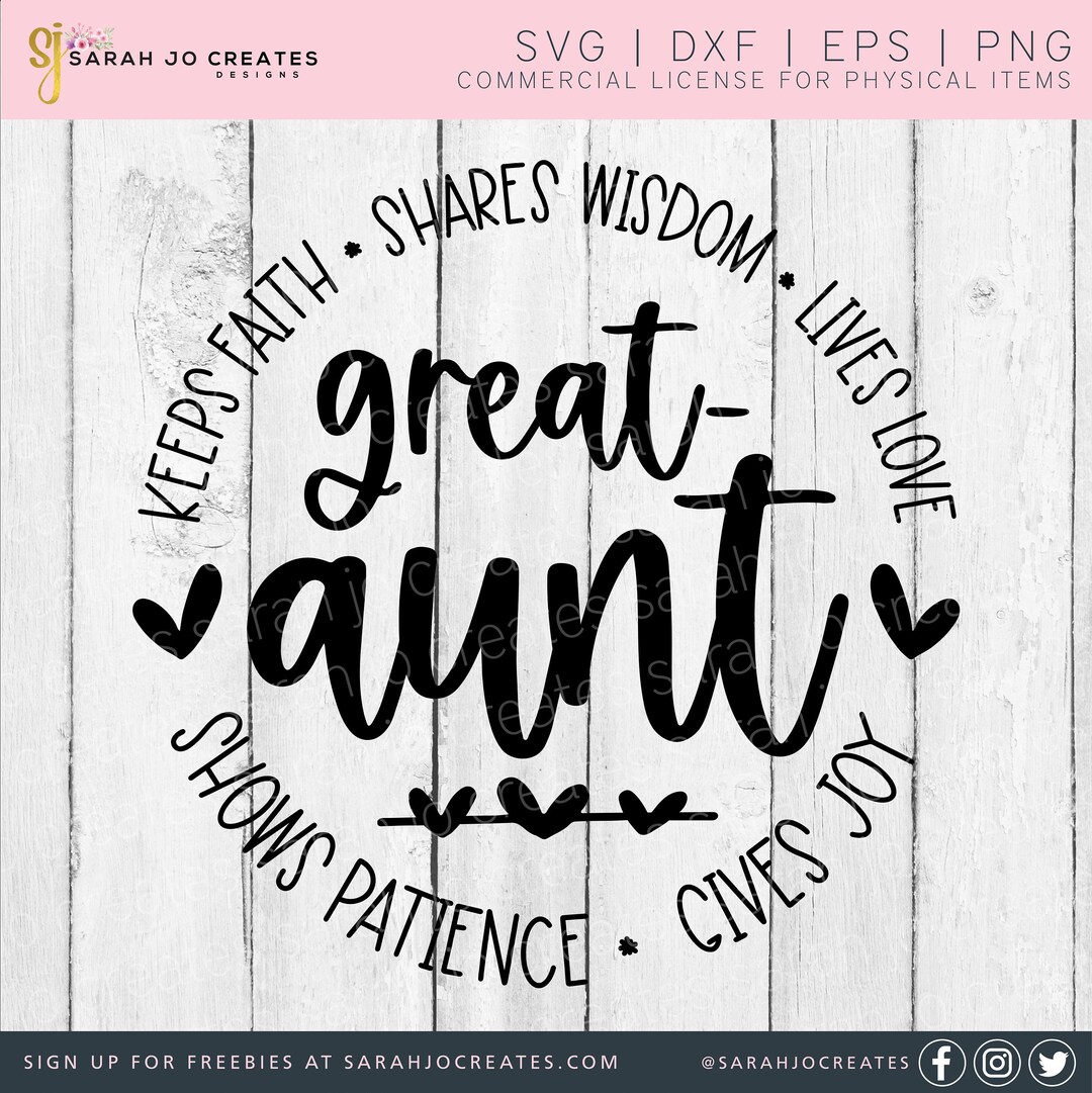 Great Aunt Circle SVG - Aunt Svg - Funny Aunt Svg - Best Aunt Svg ...