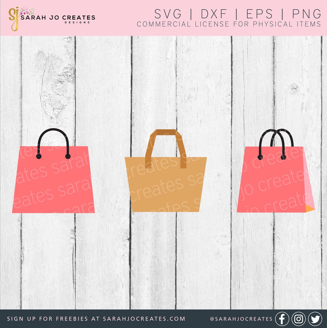 Shopping Bag Svg - Shopping Bags Svg Bundle - Cute Shopping Bag Clipart ...