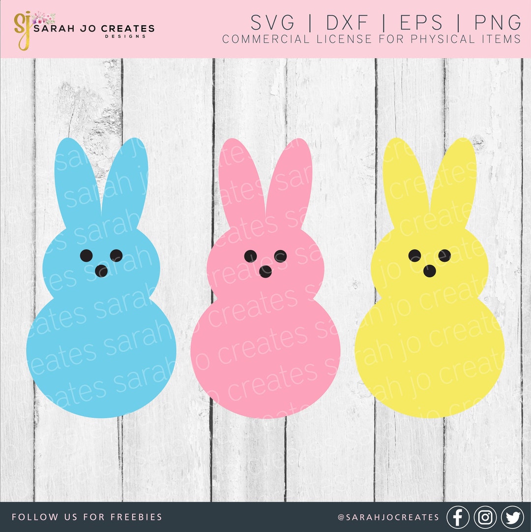 Easter Peeps Bunny SVG: Spring Designs (digital Download) - Etsy