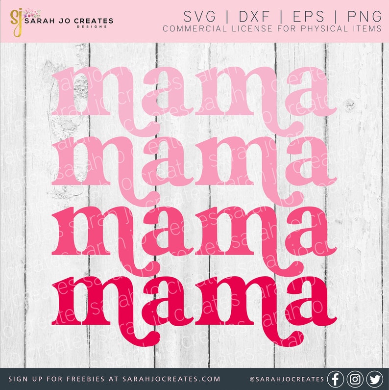 Mama Stacked SVG Mama SVG Mother's Day Svg Mom Svg - Etsy