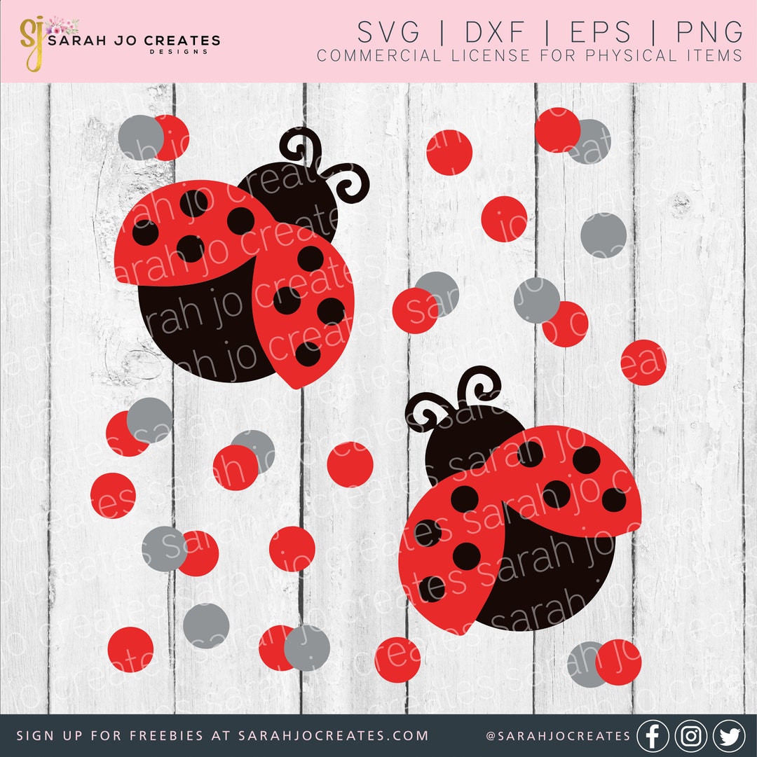 Lady Bugs SVG - Animal SVG - Lady Bugs Silhouette SVG - Cute Lady Bugs ...