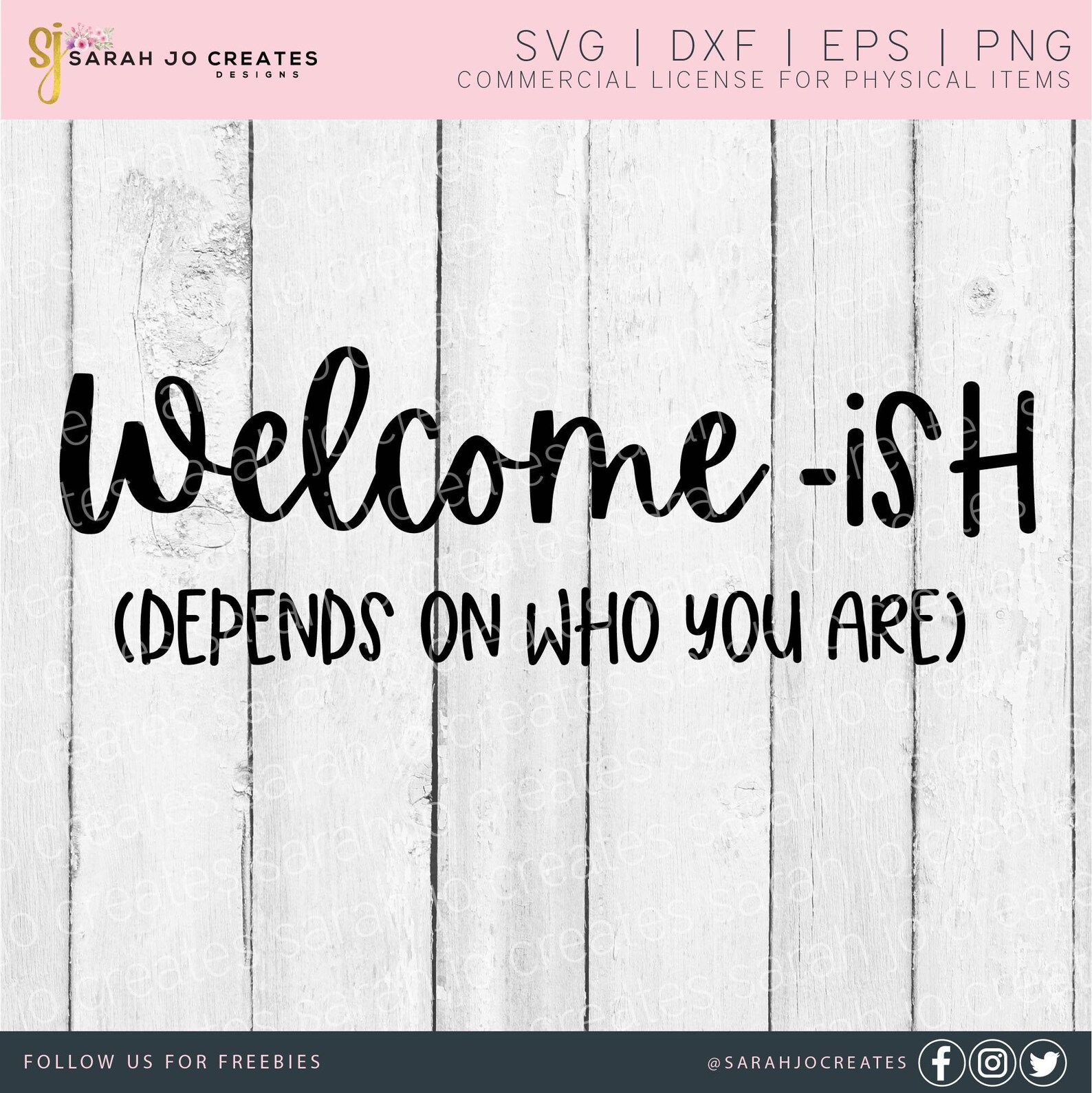 Welcome-ish SVG: Farmhouse Door Sign, Home Decor (digital Download) - Etsy