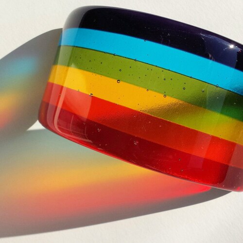 Rainbow Ornament Fused Glass Glass Rainbow Sun Catcher - Etsy