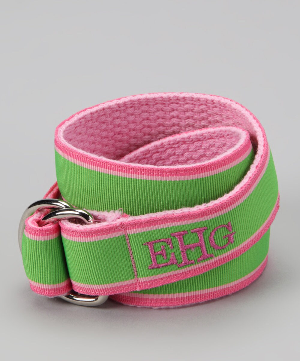 Monogrammed belt/ personalized belts/ preppy belt/ kids belts/ | Etsy