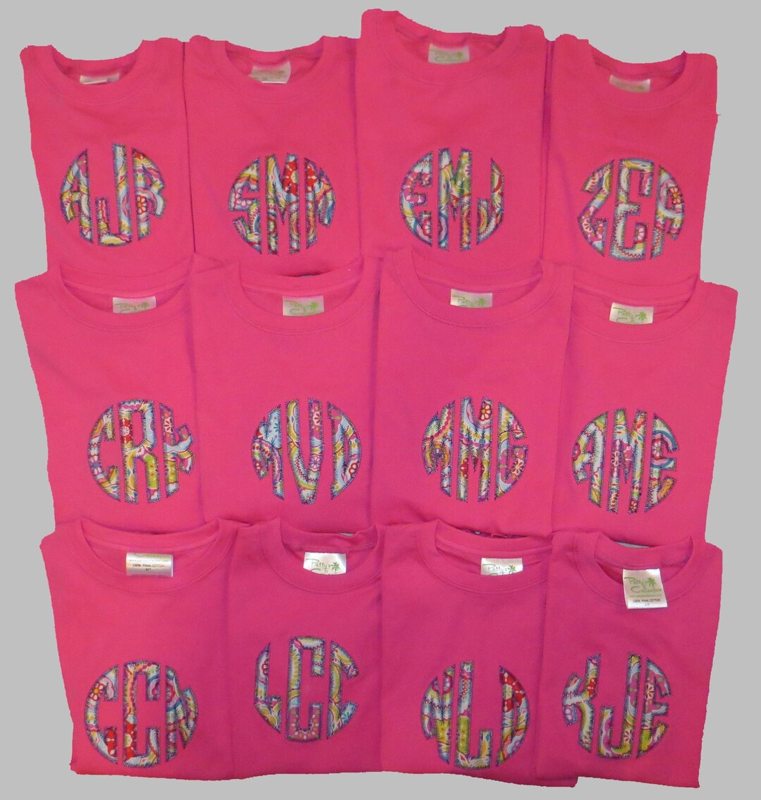 Monogrammed Shirt / Applique Monogram - Etsy