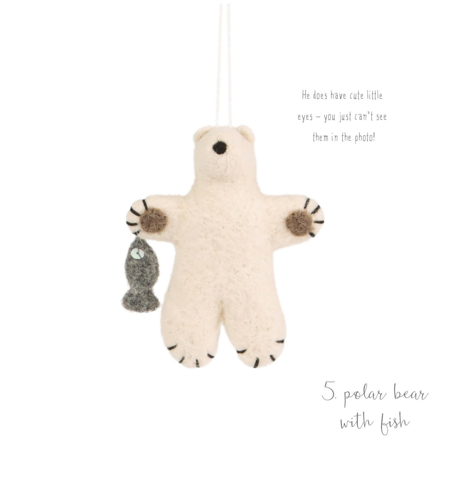 Nordic Felt Christmas Decorations Felt Penguin Polar Bear - Etsy