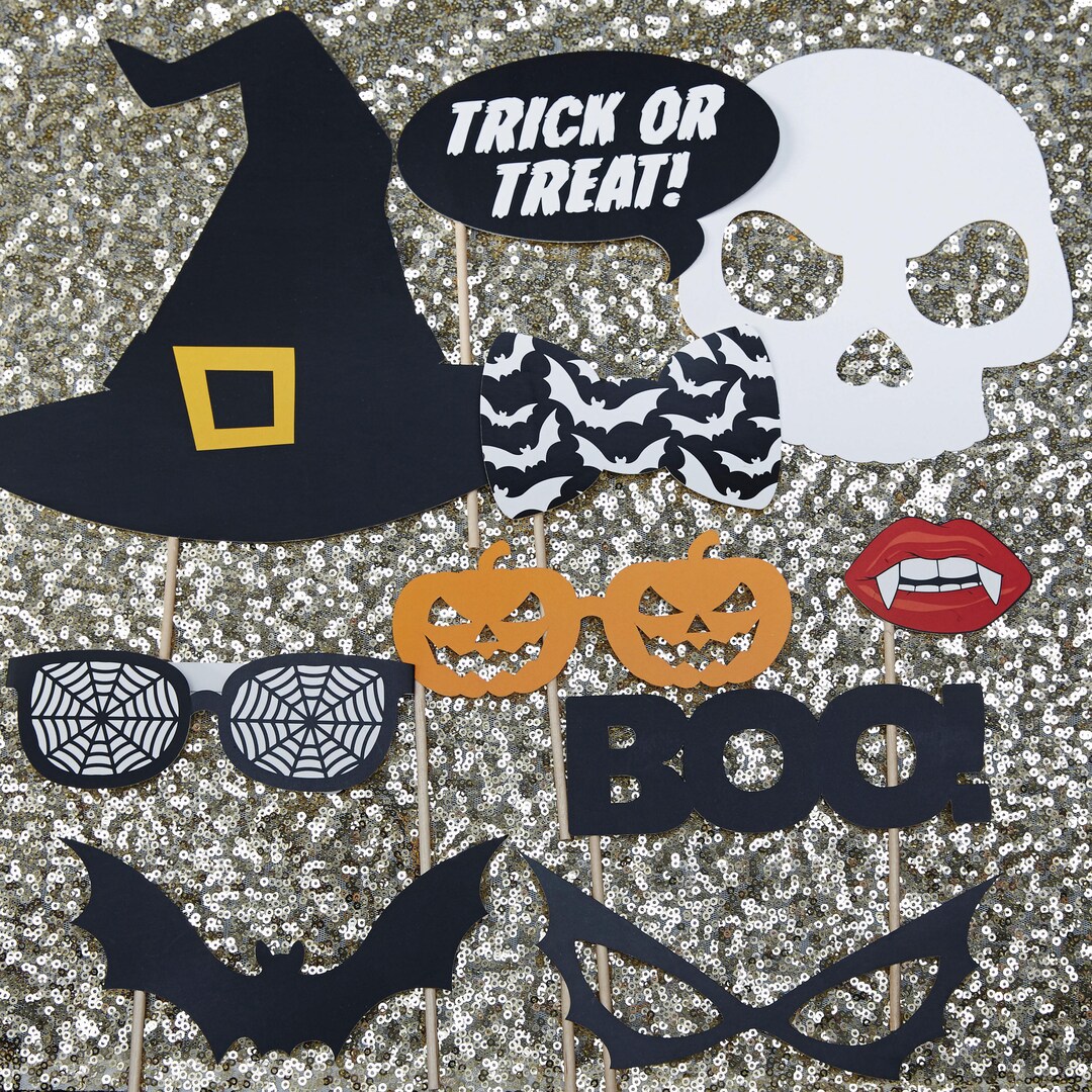 Halloween Photo Booth Props -trick or Treat- Halloween Party Decoration ...