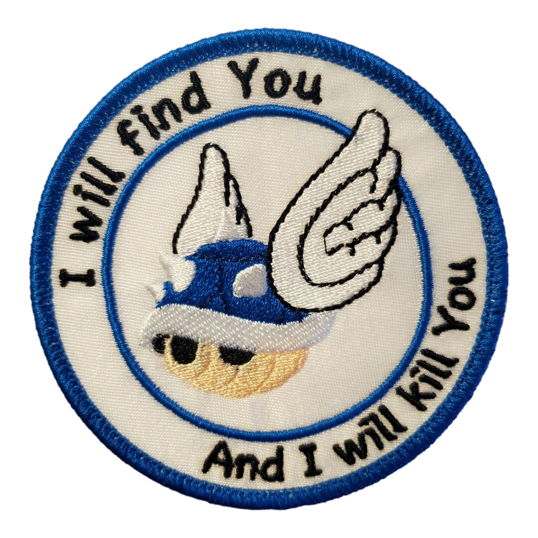 Super Mario Blue Shell Embroidered Iron-on Patch - Etsy
