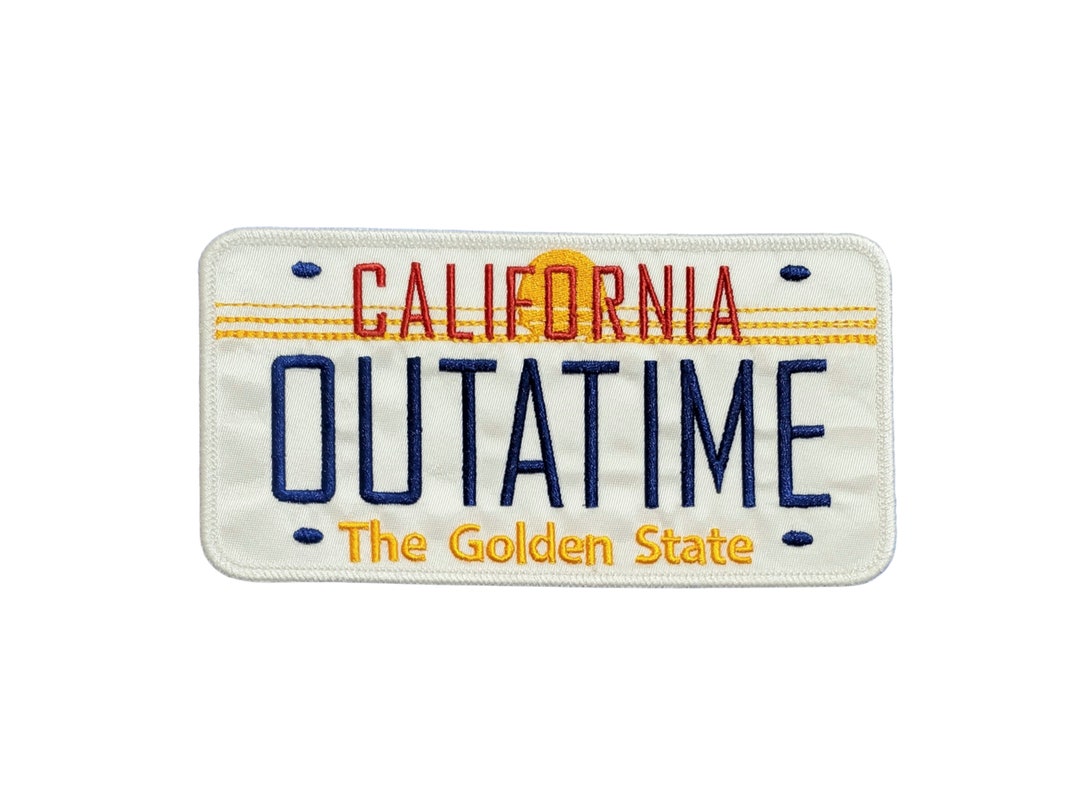 Big Delorean License Plate BTTF Embroidered Iron-on Patch - Etsy