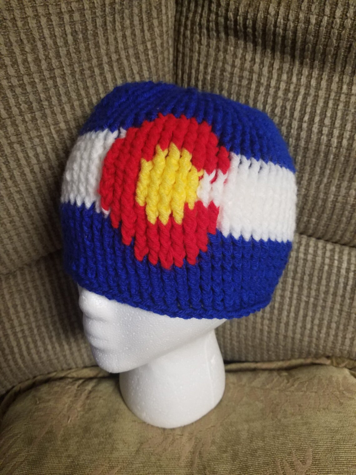 Colorado State Flag Crochet Beanie / Hat - Keystone State - Mile High ...