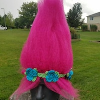 Trolls Headband, Trolls Crown, Pink Troll Headband, Trolls Hair, Easter ...