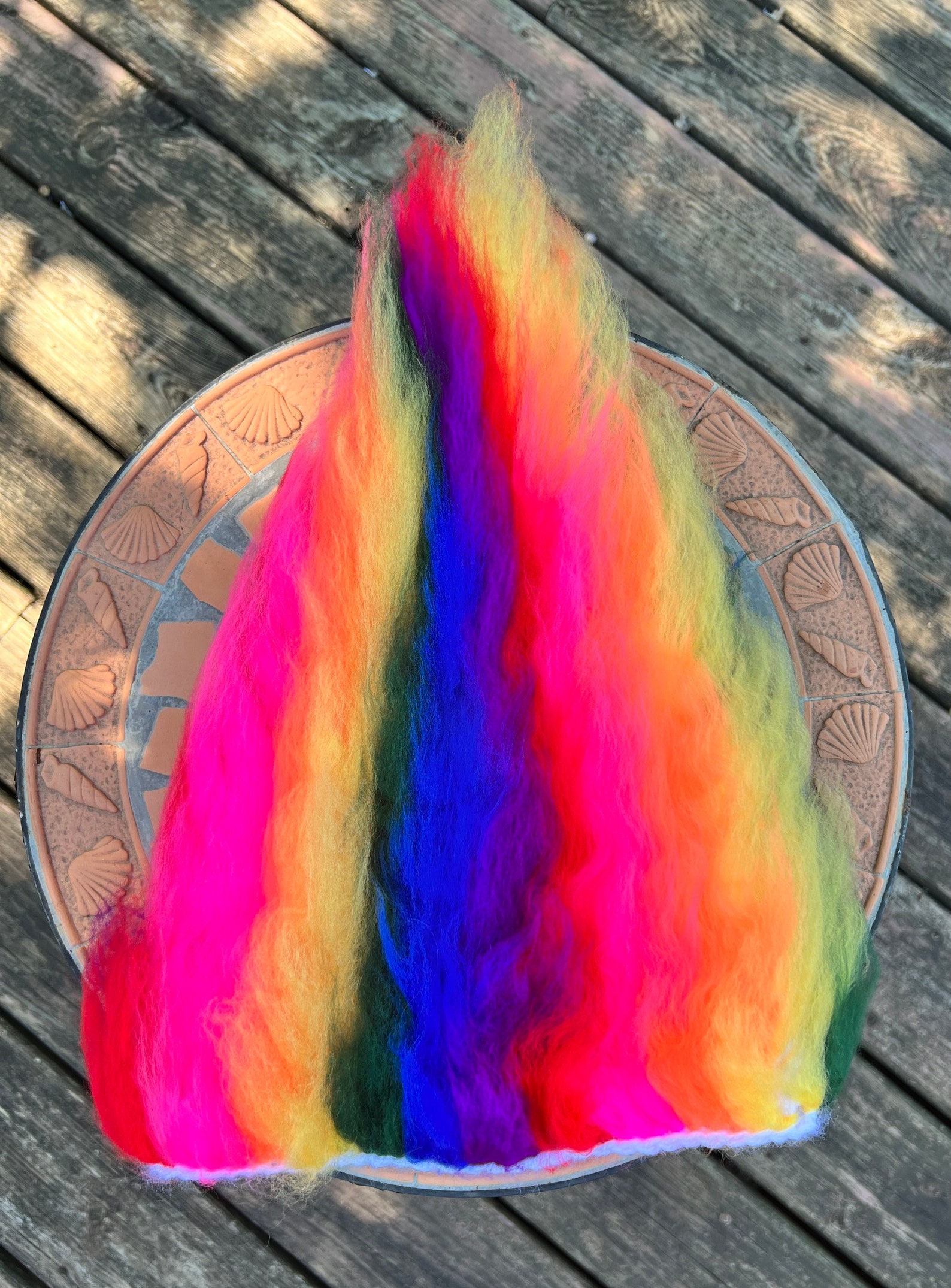 Bold Rainbow Trolls Crochet Wig - Multicolor Troll Hair - Hat - Photo ...