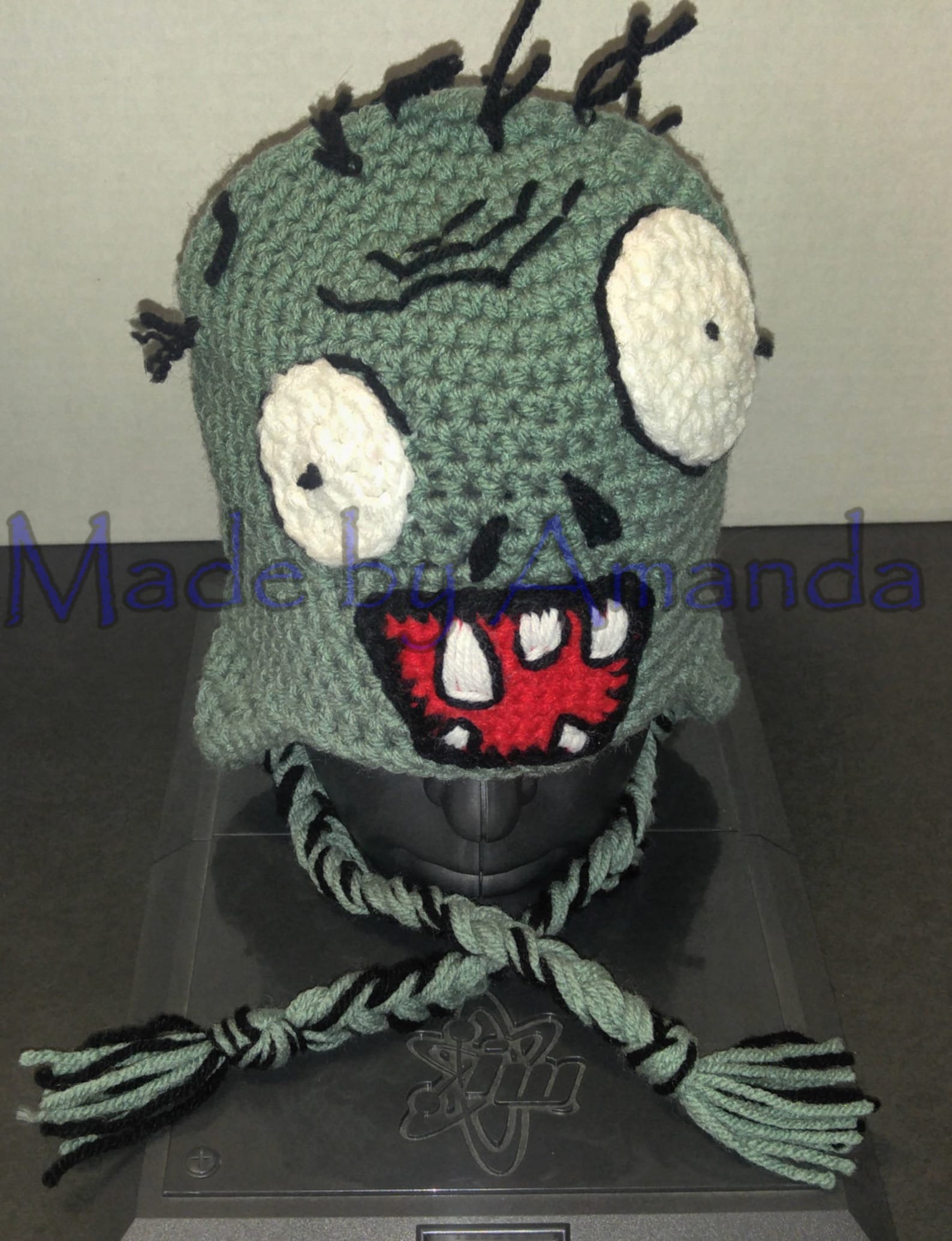 Zombie Crochet Hat Plants Vs Zombies Halloween Warm Hat - Etsy