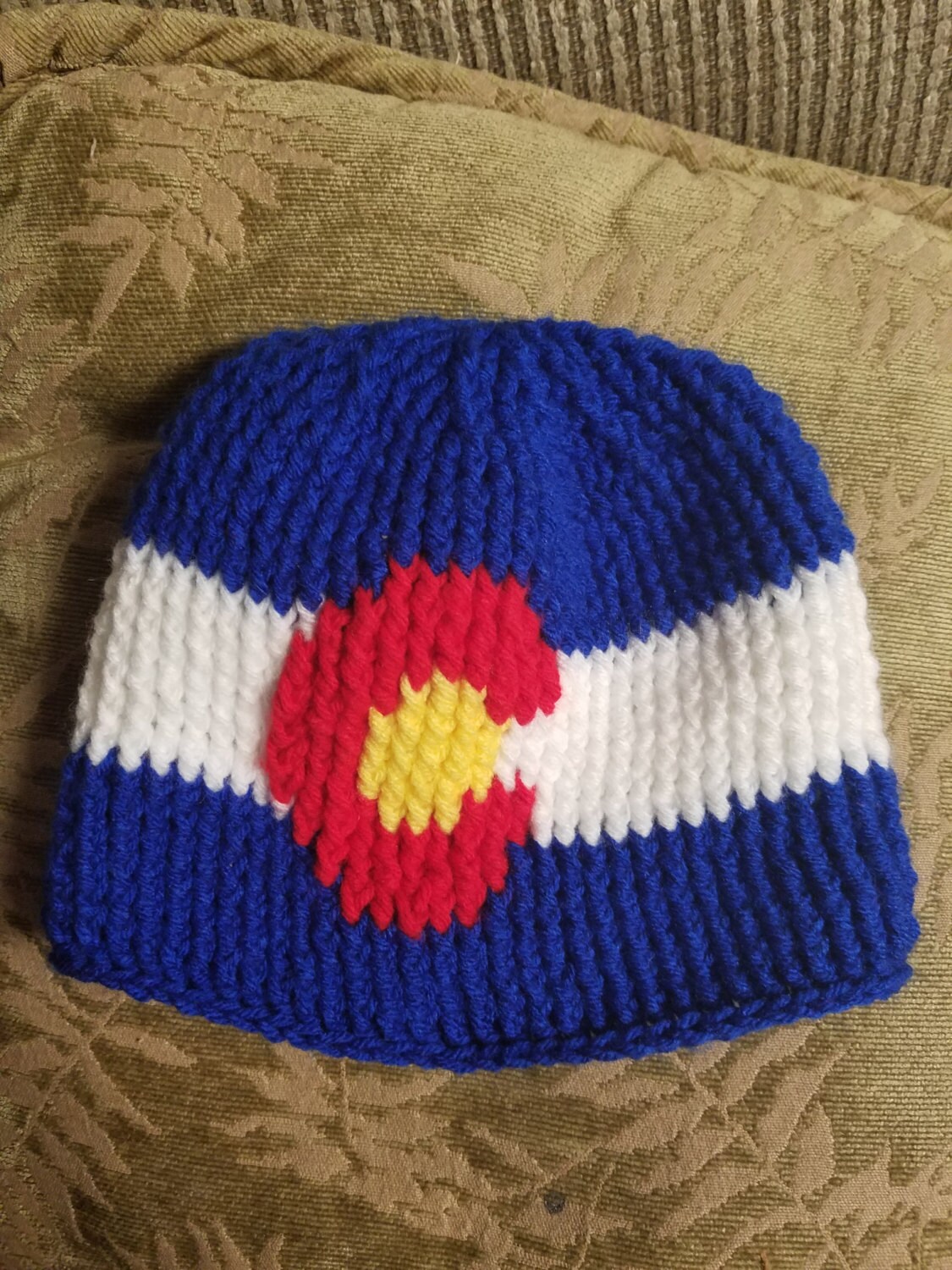 Colorado State Flag Crochet Beanie / Hat - Keystone State - Mile High ...