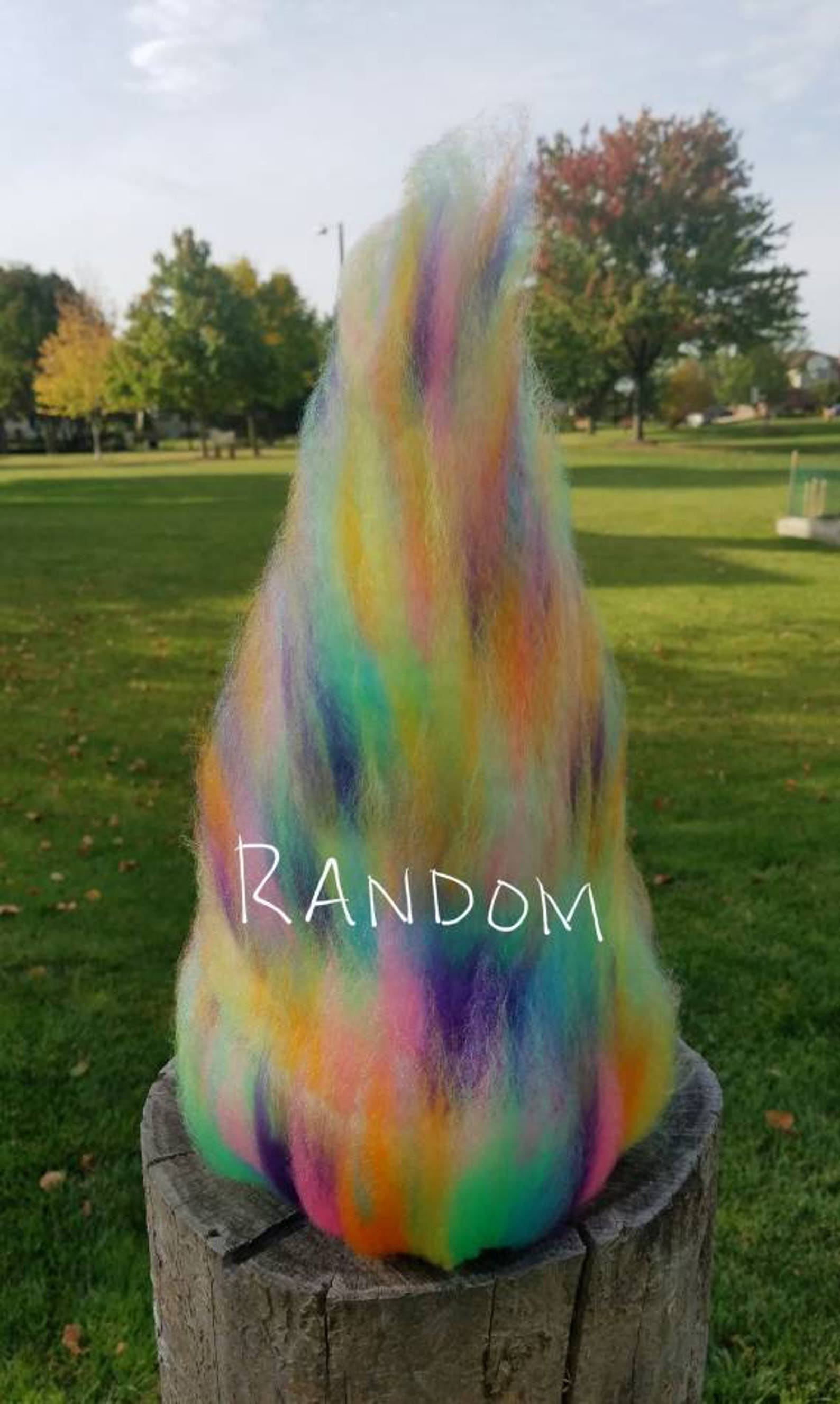Rainbow Trolls Crochet Wig - Multicolor Troll Hair - Hat - Photo Prop ...