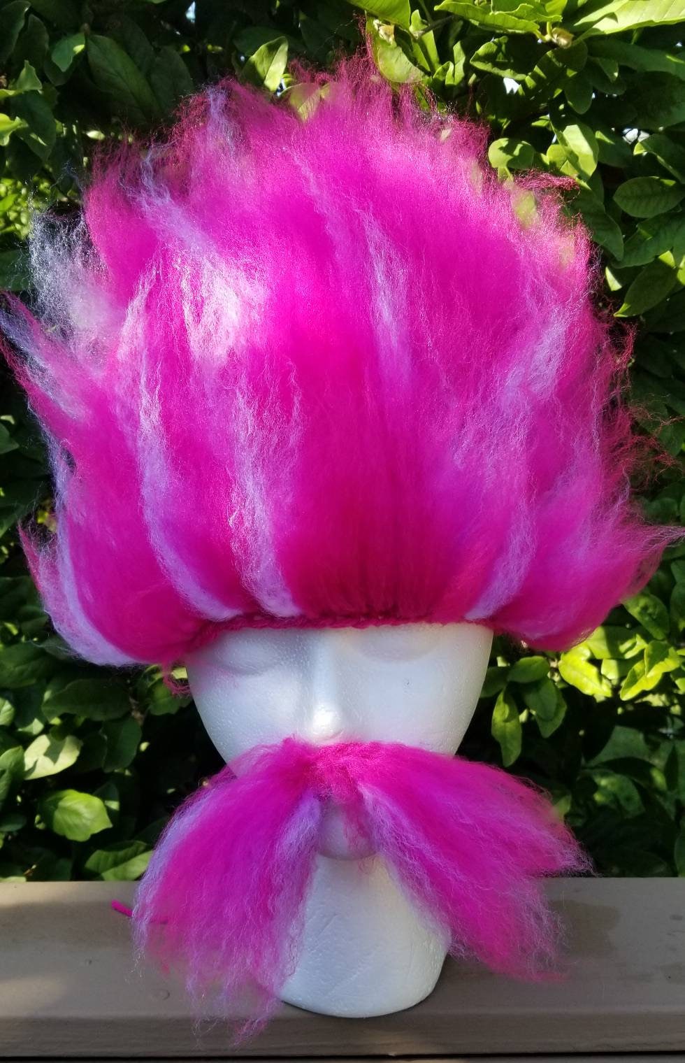 King Peppy Troll Hair Wig and Mustache Trolls Hat - Etsy