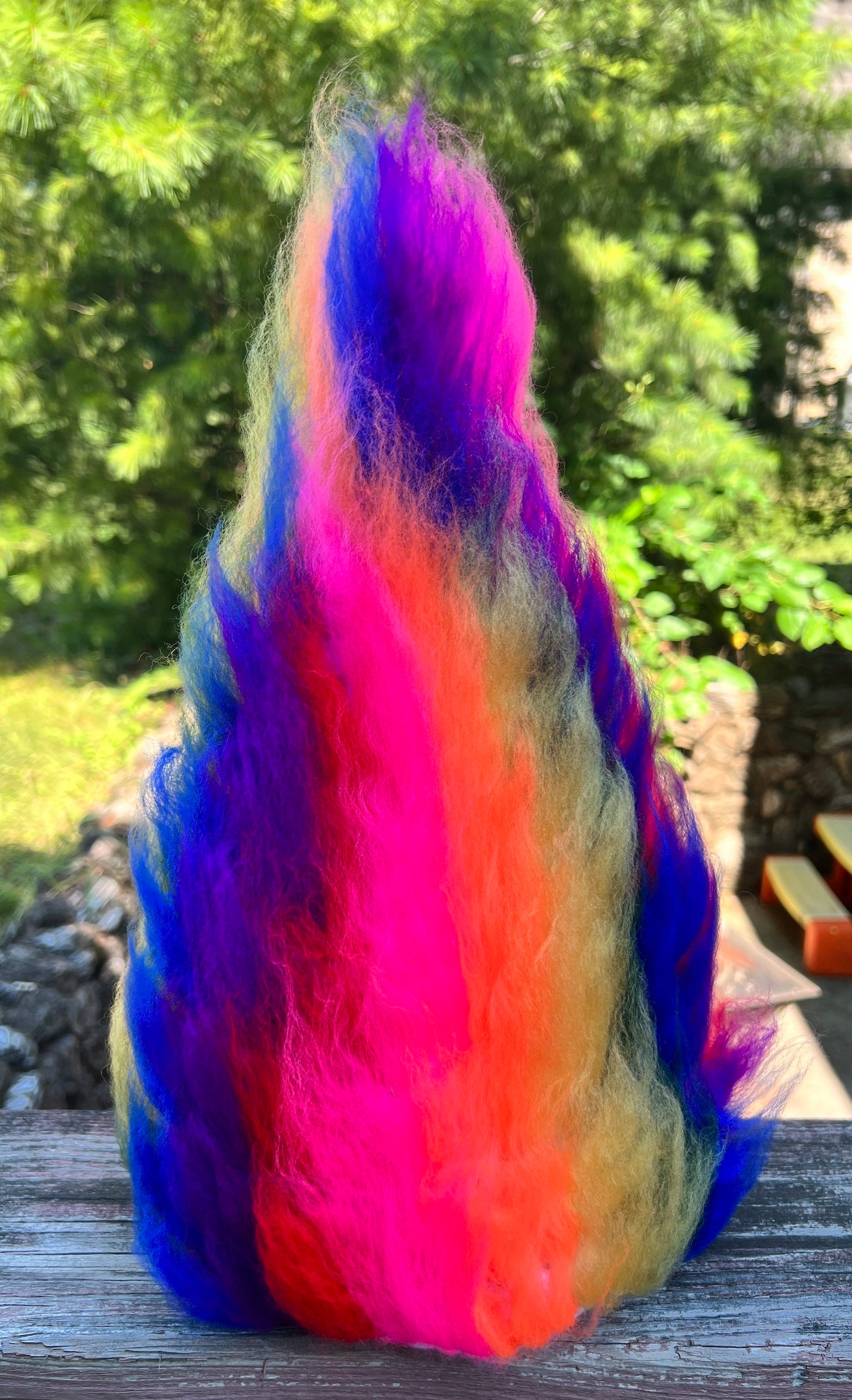 Bold Rainbow Trolls Crochet Wig - Multicolor Troll Hair - Hat - Photo ...