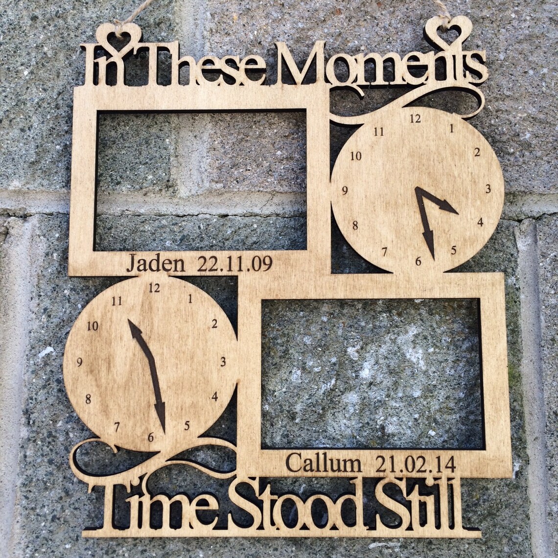 In These Moments Time Stood Still Wooden Engraved Photo Frame - Etsy UK