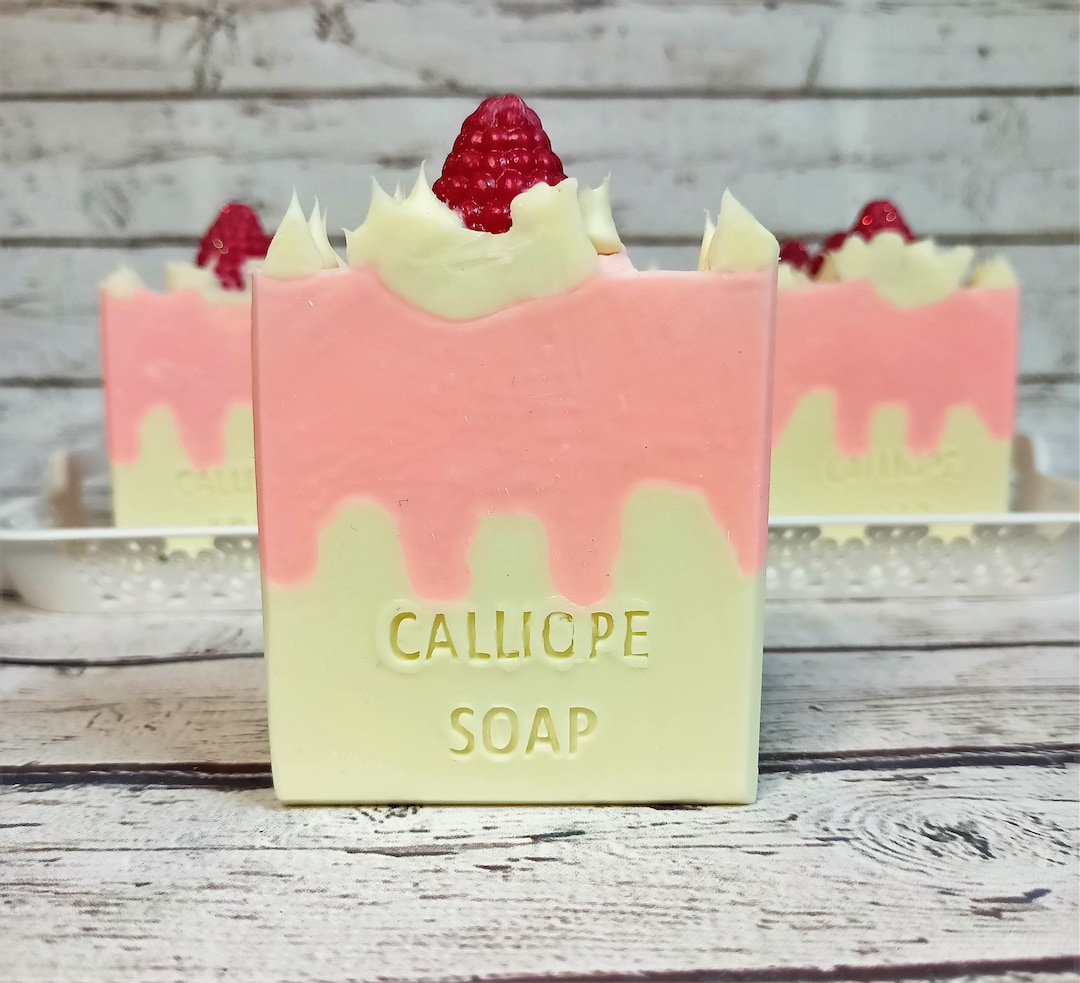 Raspberry Cake Bar Soap, Unique Art Soap - Etsy
