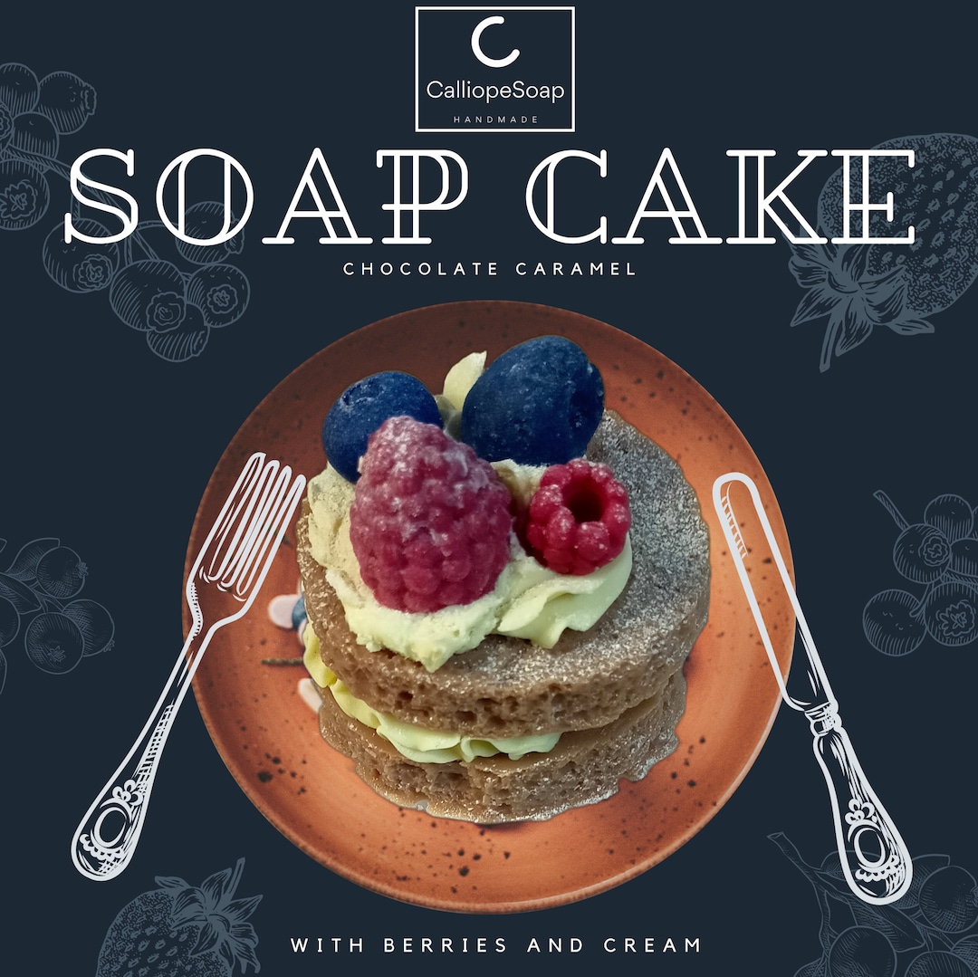 Chocolate Caramel Cake Soap Pastry Soap, Food Soap, Dessert Soap - Etsy