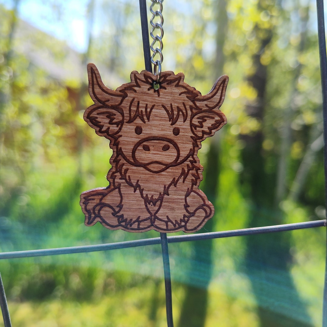 Highland Cow Keychain, Highland Cow Gifts, Best Friend Highland Cow ...