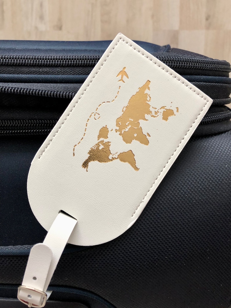 Map Luggage Tags PU - Etsy