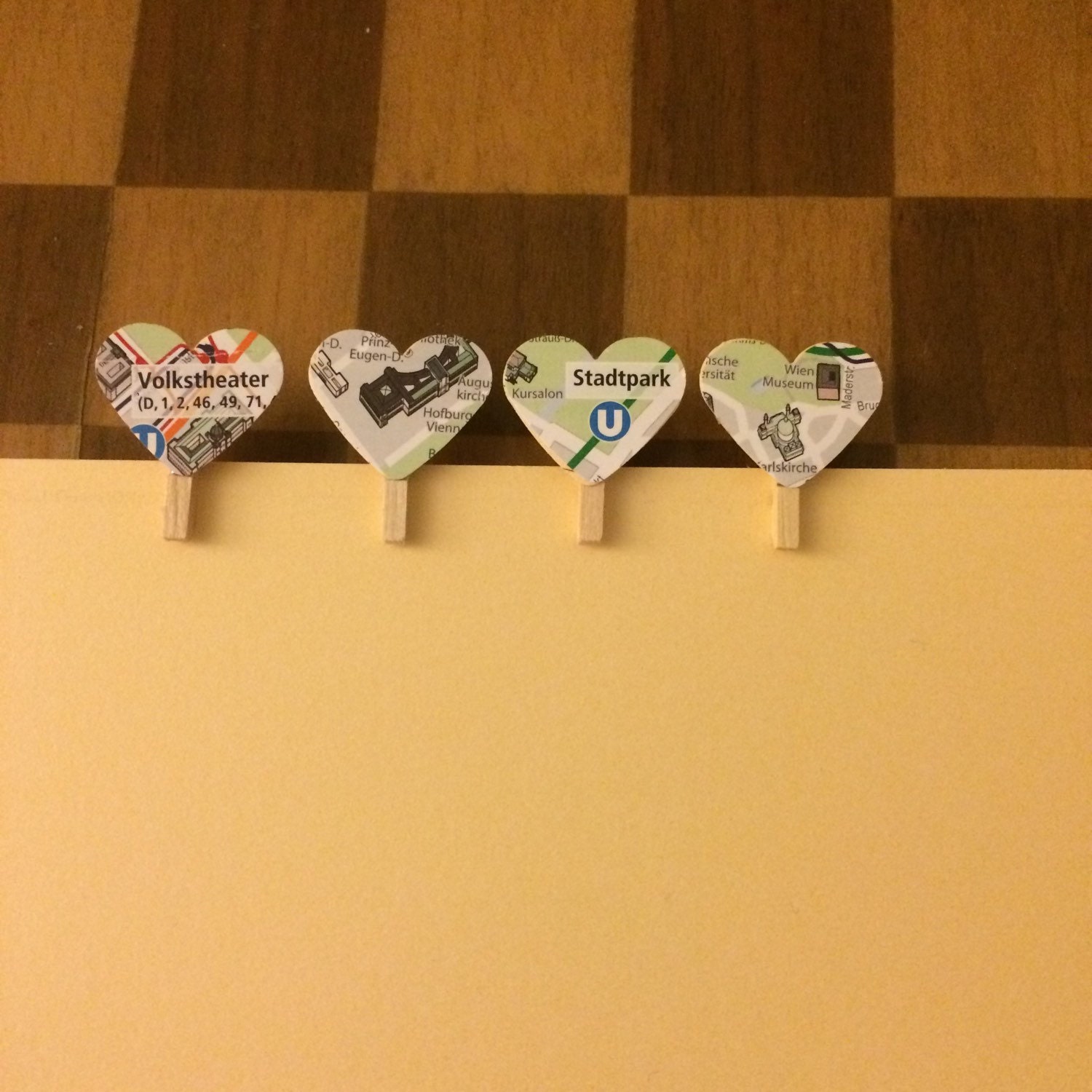 Map "city Love" Mini Pegs - Etsy