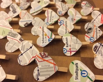 London Underground Map city Love Pegs | Etsy